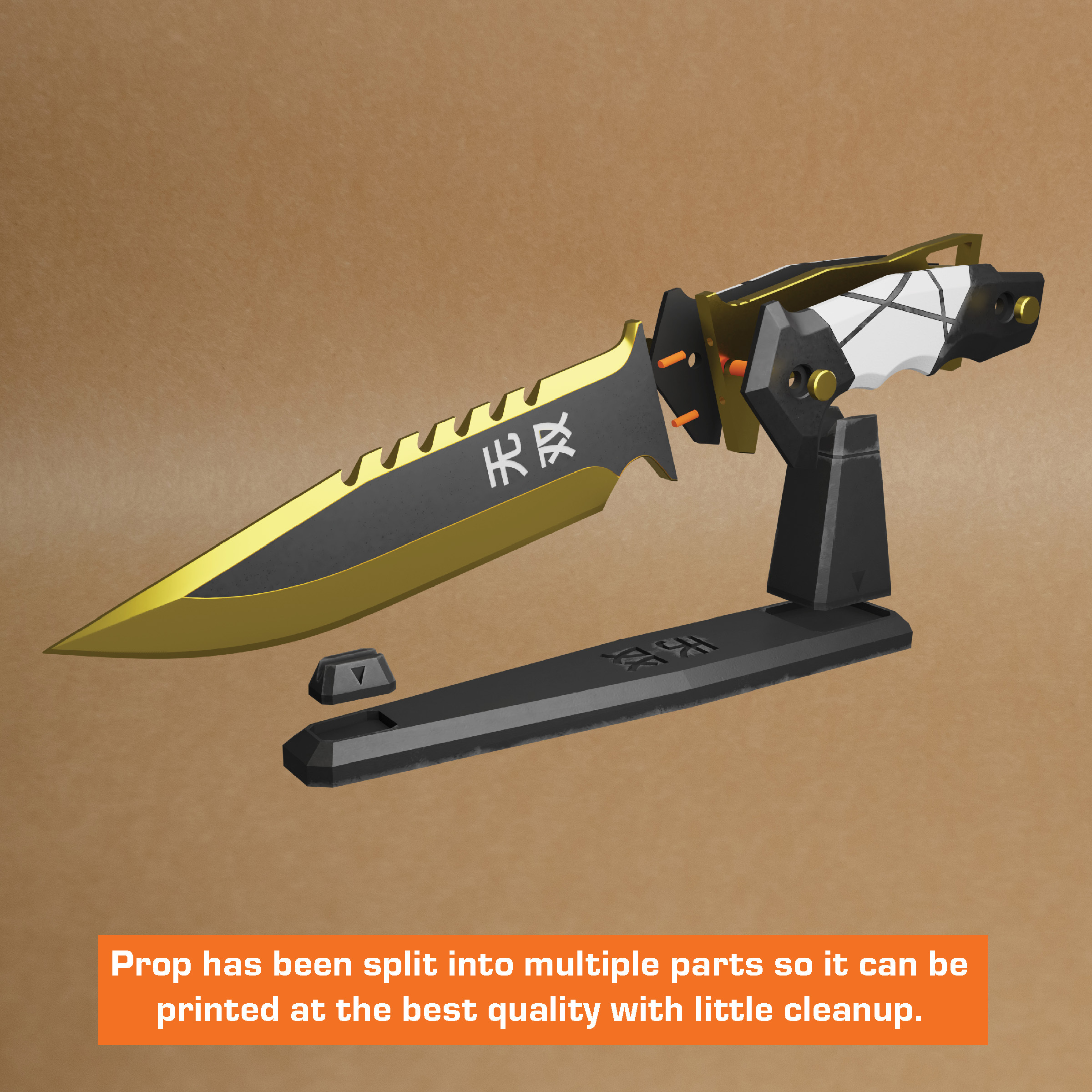 🔪 Valorant Tactical Knife 3D Model - Replica Prop for Cosplay - 3d ...