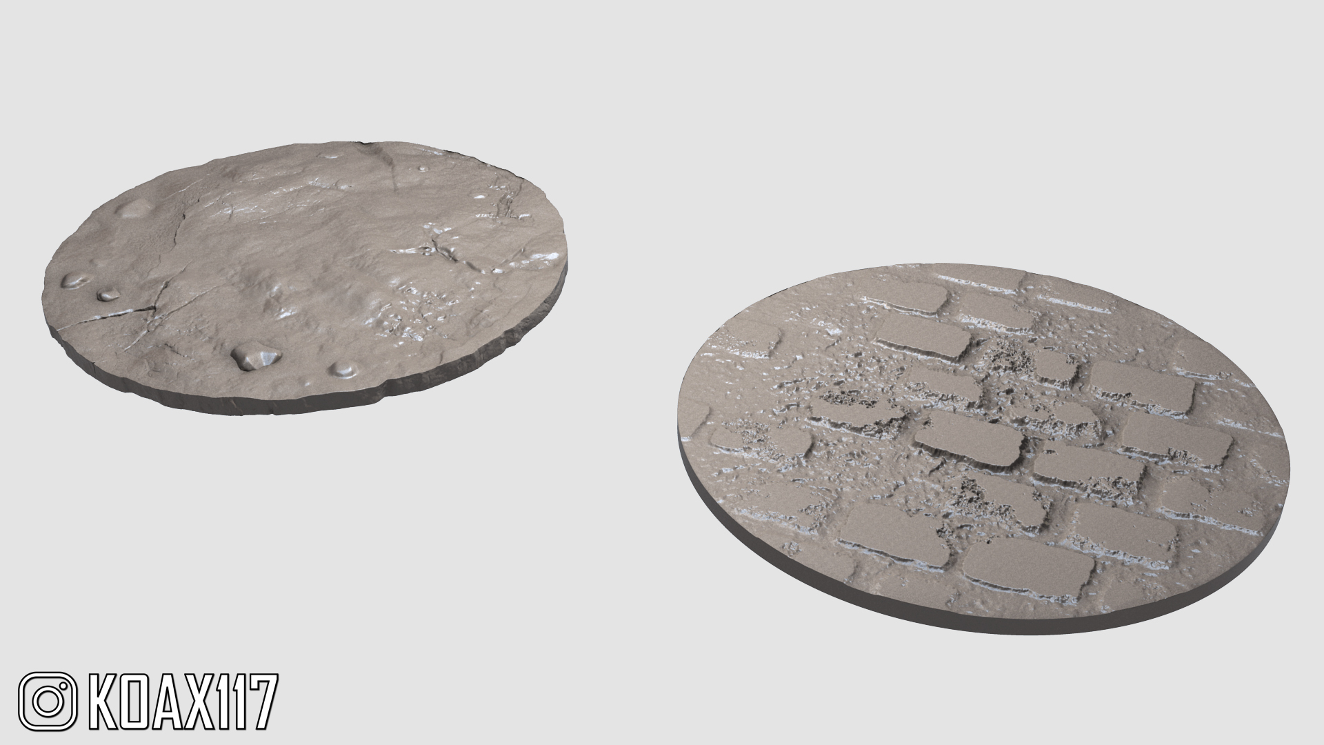 免费 STL 文件 Ground Bases for Figures 🎲 ・可下载 3D 打印模型・Cults