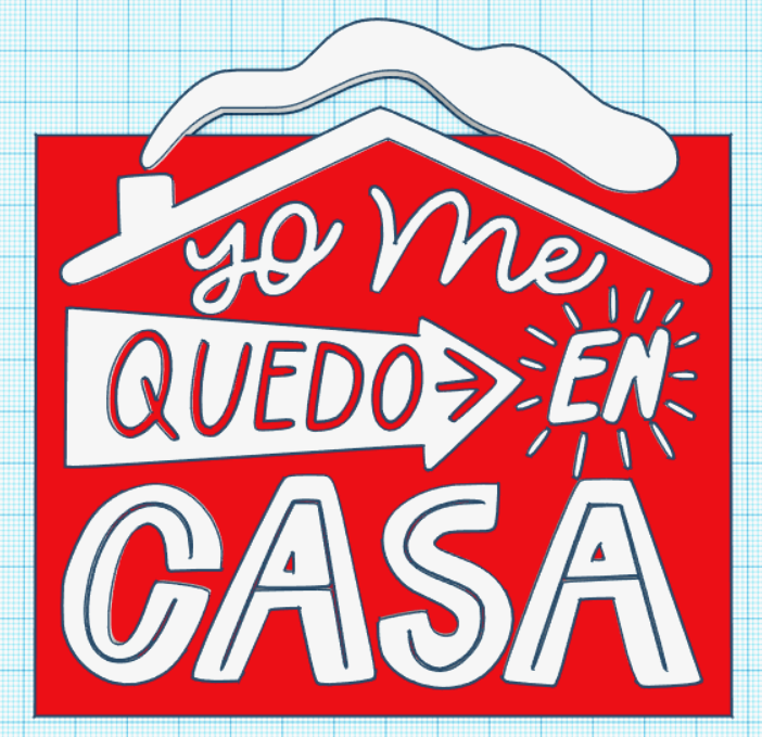 Descargar archivo STL gratis YO ME QUEDO EN CASA 👽 ・Modelo para la ...