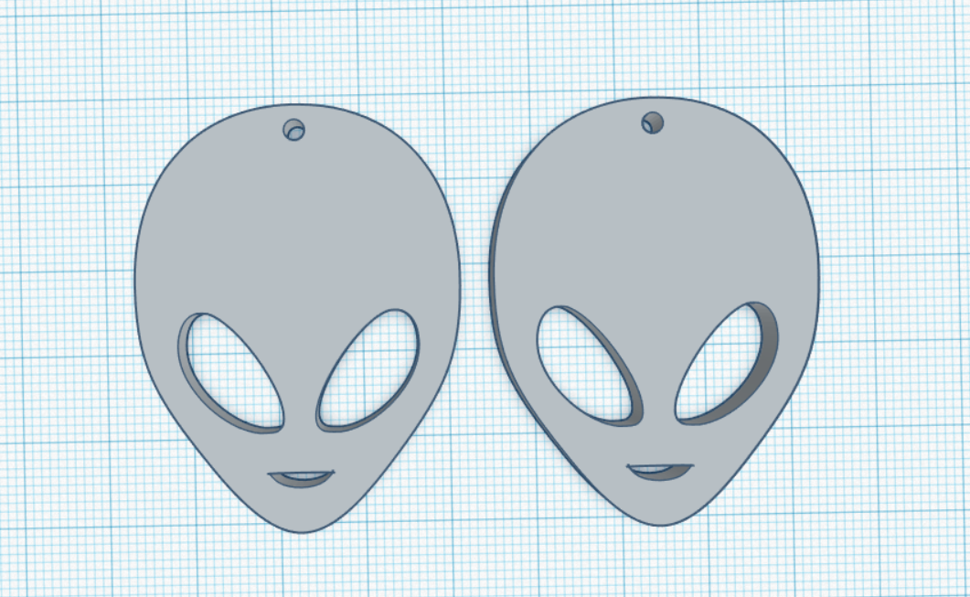 👽 ALIEN EARRINGS・Free STL File for ・Cults