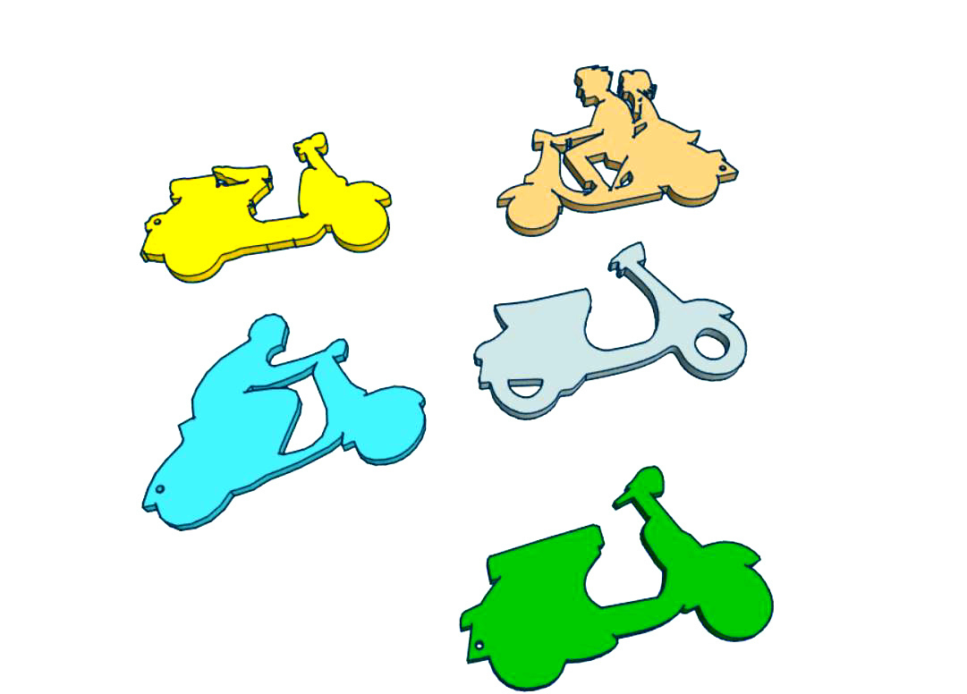 Free STL file MOTORCYCLE KEYCHAIN PACK X5 🏍️・Design to download and 3D ...