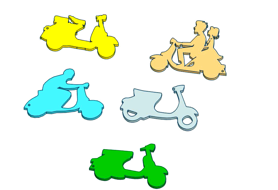 Free STL file MOTORCYCLE KEYCHAIN PACK X5 🏍️・Design to download and 3D ...