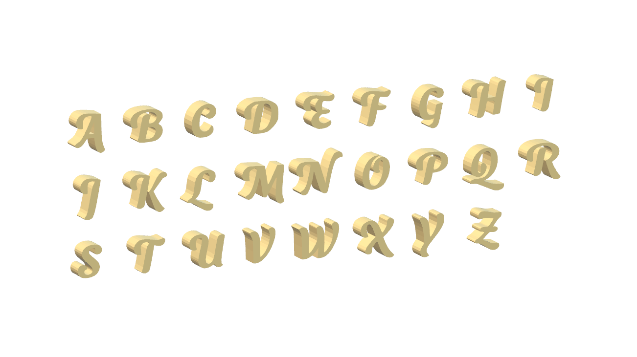 Free STL file LETTERS AND NUMBERS CLASSIC 🔢・3D printer design to ...