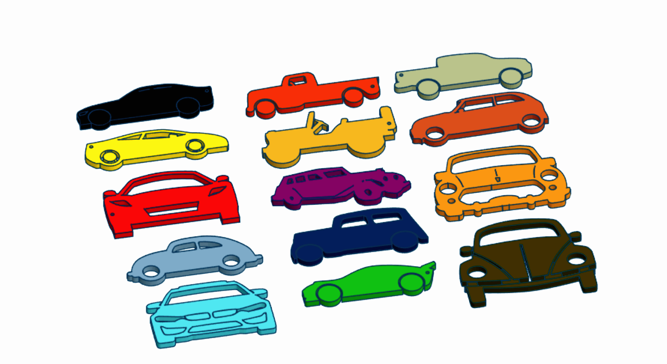 Free STL file 14 CAR KEYCHAIN PACK 🚗 ・Template to download and 3D print ...