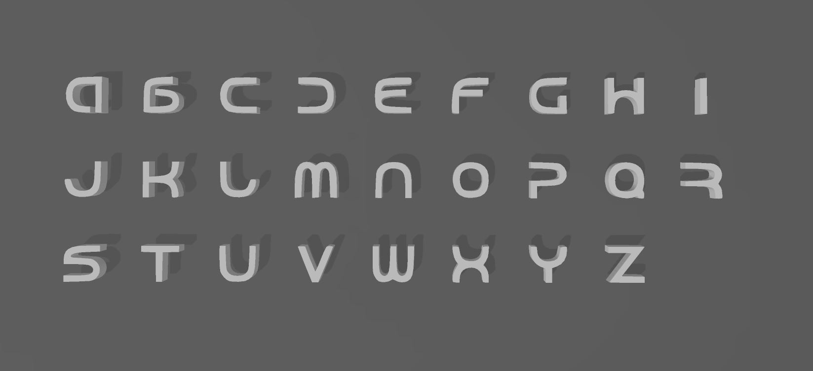 🤖 ANDRIOD LETTERS・Archivo STL Gratis para ・Cults