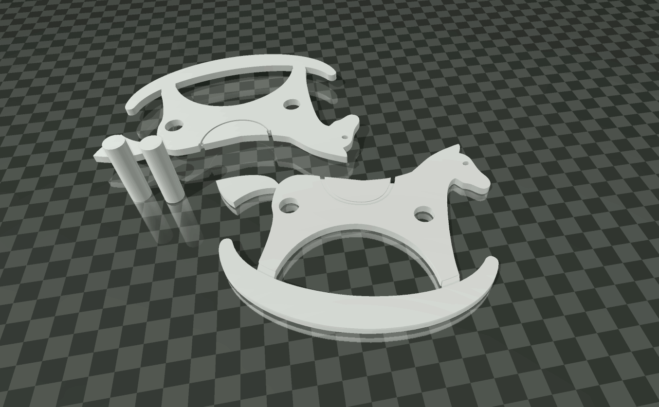 Free STL file ROCKING HORSE 🐎 ・3D print design to download・Cults