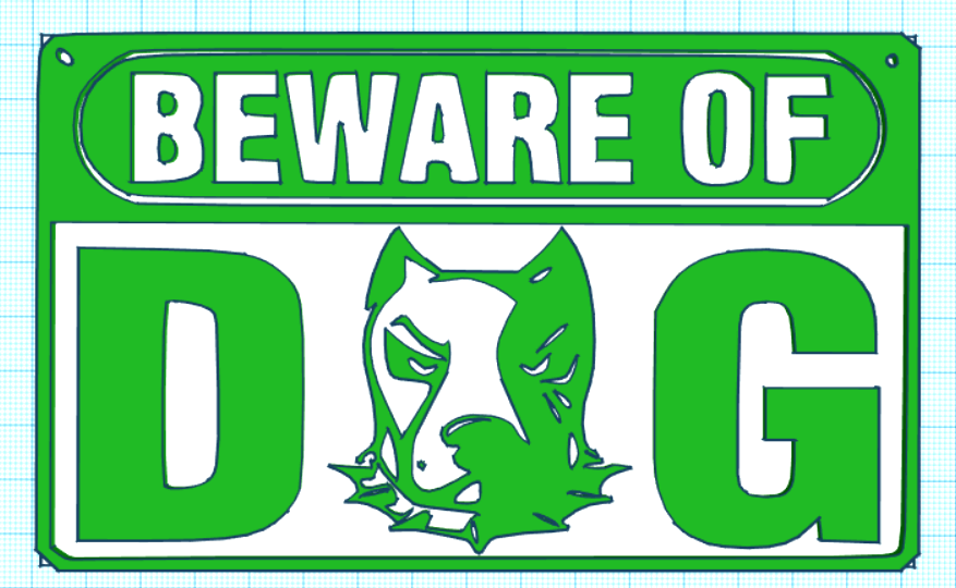Archivo STL gratuito BEWARE OF DOG 🐕 ・Idea de impresión 3D para ...