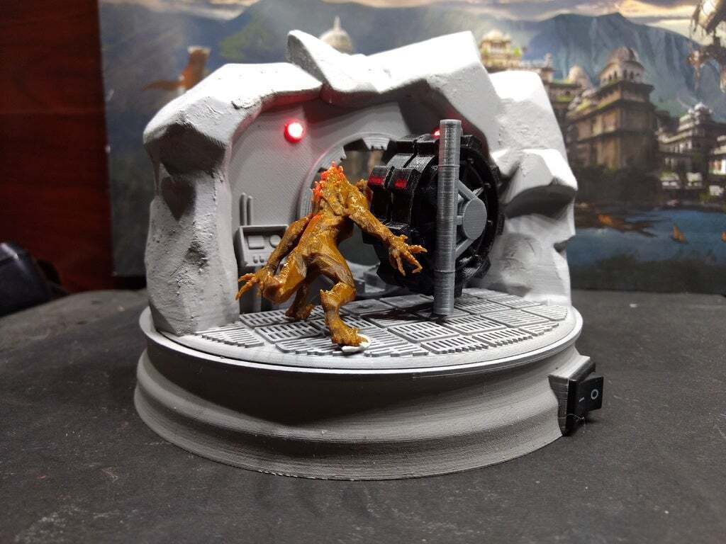 🚪 Fallout vault door hinge and hollow base, remix・Free STL File for ・Cults