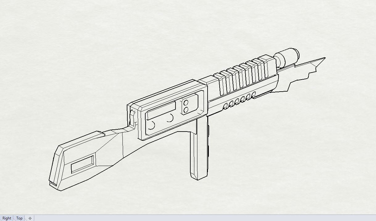 🔫 Cylon Rifle Battllestar Galactica Prop gun 3D print weapon 1:1 scale ...