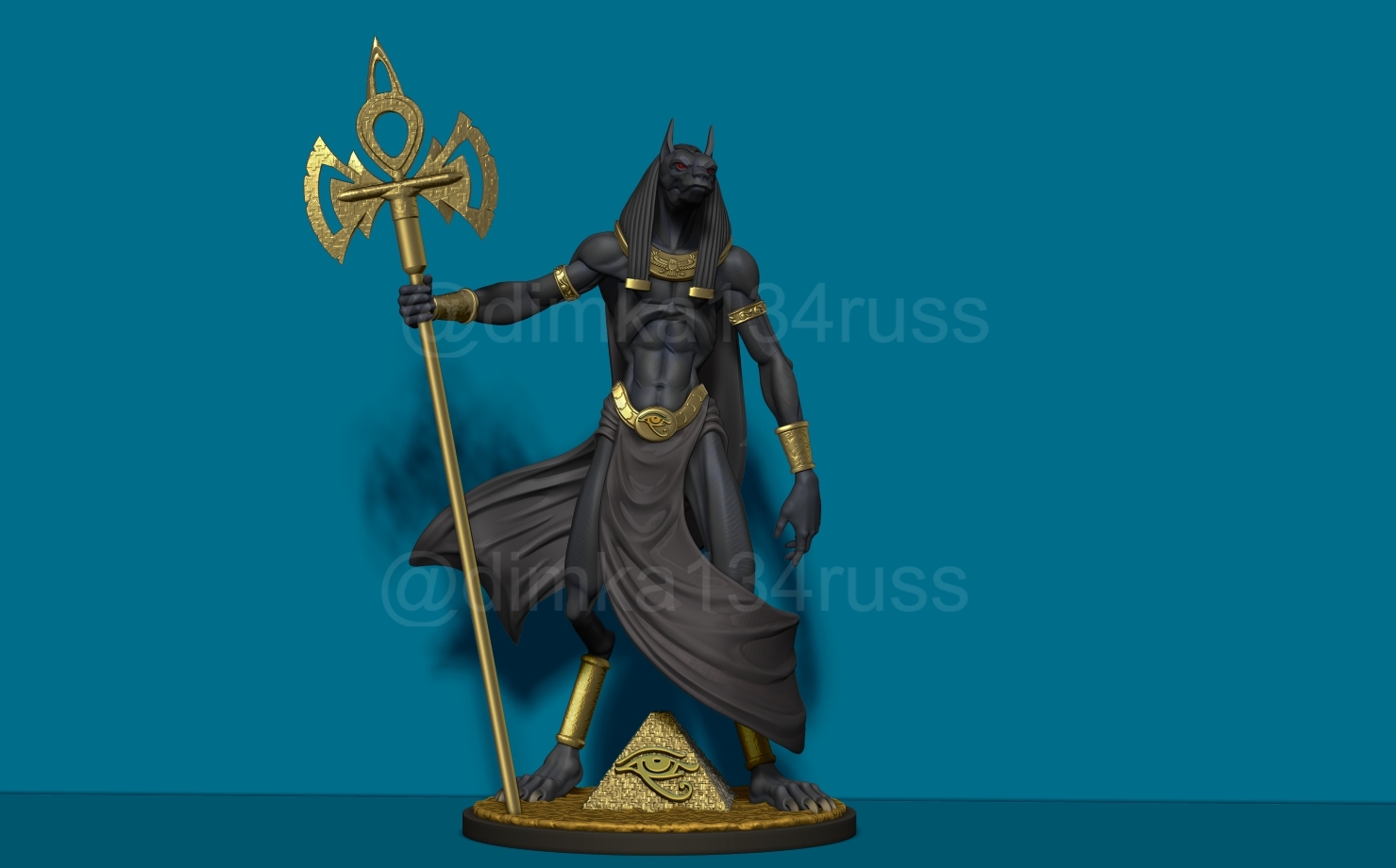 STL-Datei Anubis 🇪🇬 ・3D-druckbares Modell zum Herunterladen・Cults
