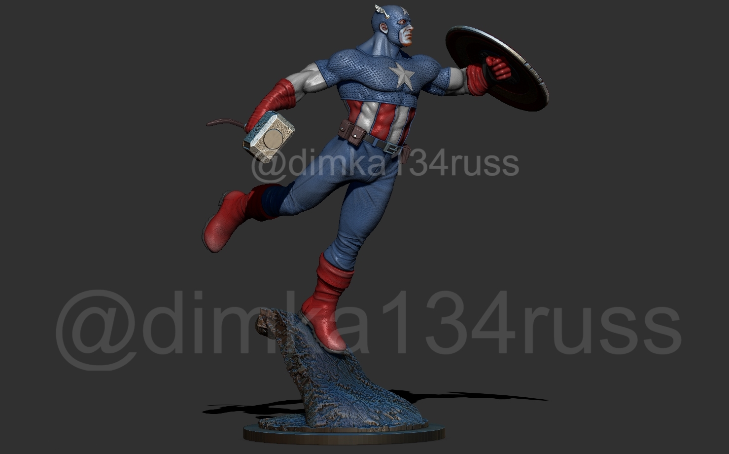 🦸 Captain America・ 3D File for 3D printing・Cults