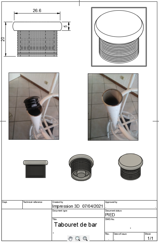 Free STL file bar stool 👽 ・3D print design to download・Cults