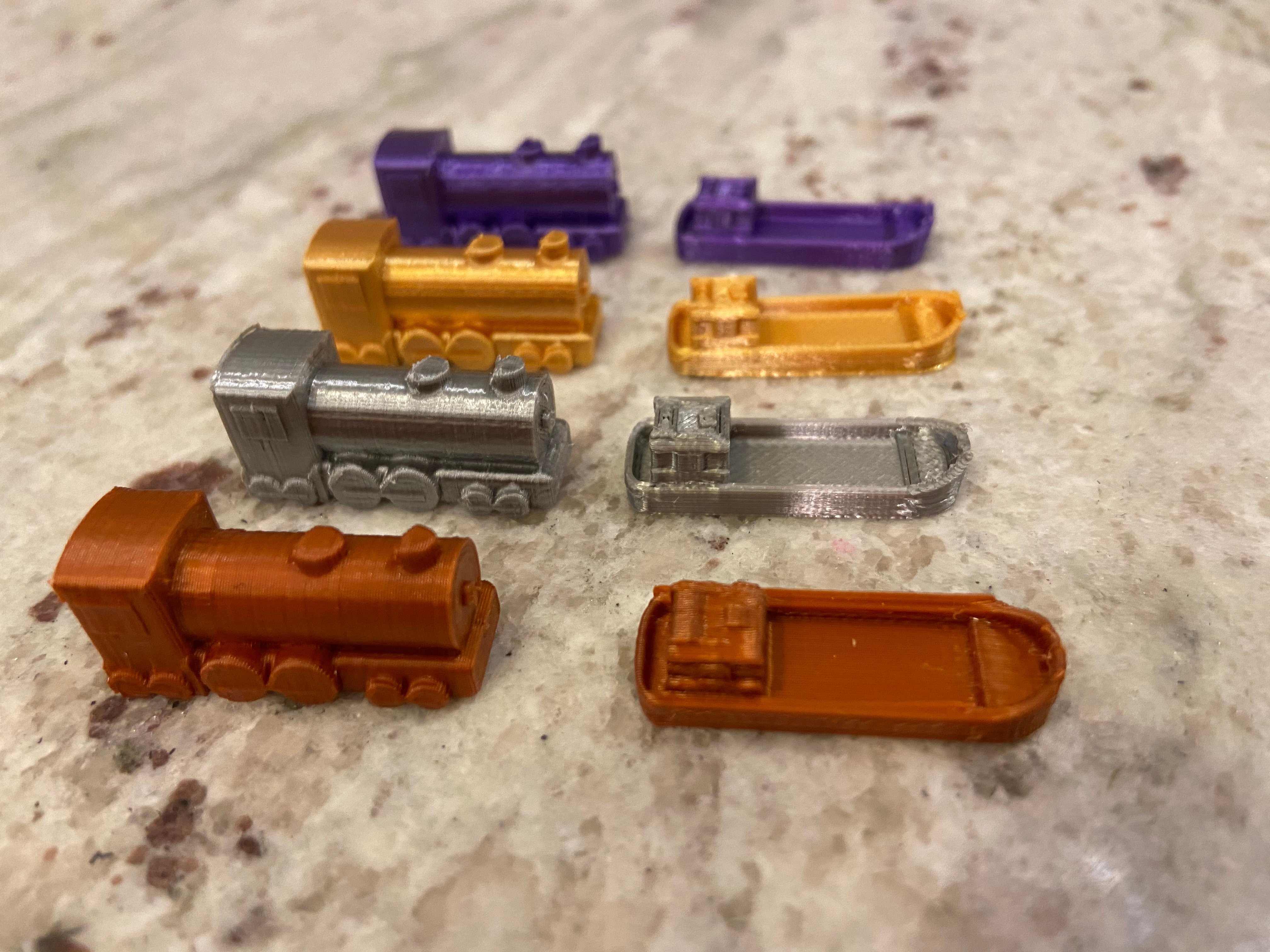 3D printable Brass Lancashire and Brass Birmingham Train and Barge・Cults