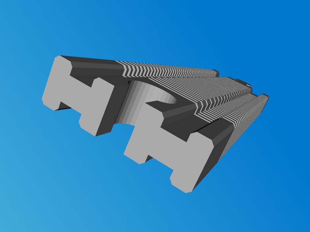 Free STL file Double Sided Remix of Customizable Flexible Toy Train ...