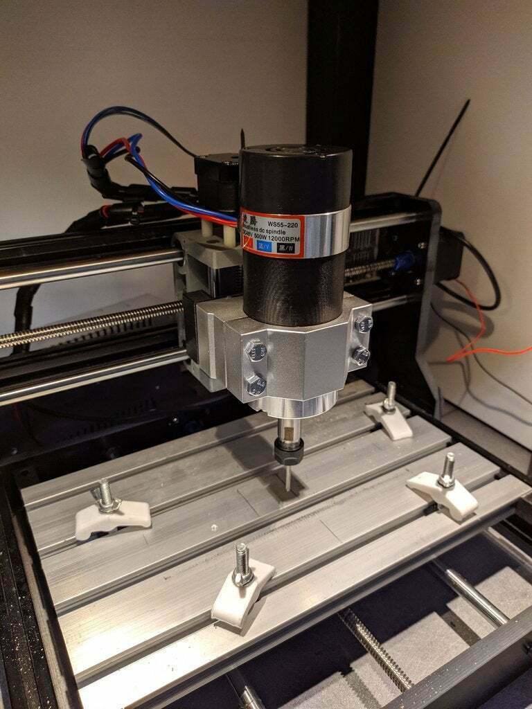 Free STL file 3018 pro Z axis 500w 55mm Spindle Upgrade 🧞‍♂️ ・Model to ...