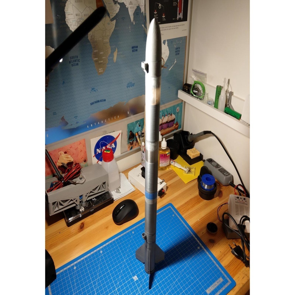 🚀 Modular Flyable Model Rocket・free 3d File For ・cults