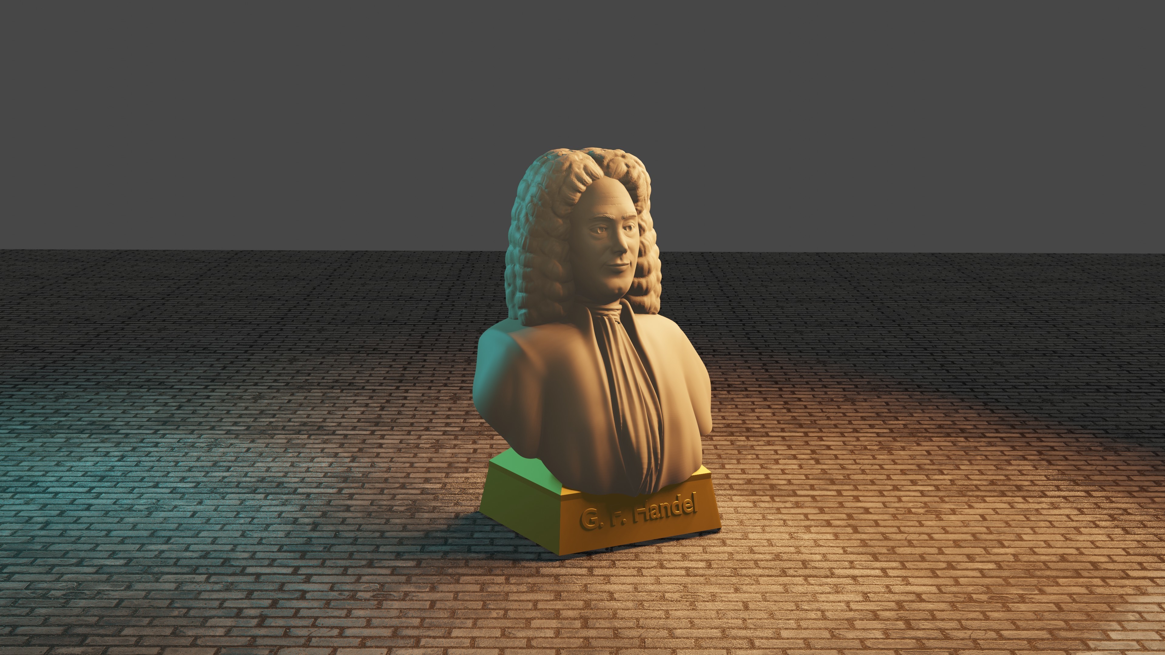 STL file Georg Friedrich Händel 🗿 ・Template to download and 3D print・Cults