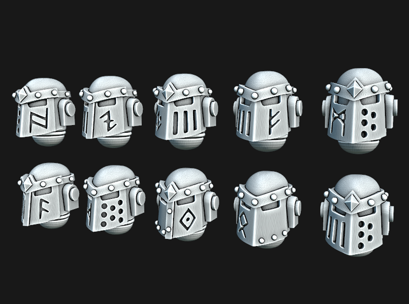 🛰 Gen3 Runic Helmets・ STL File for 3D printing・Cults