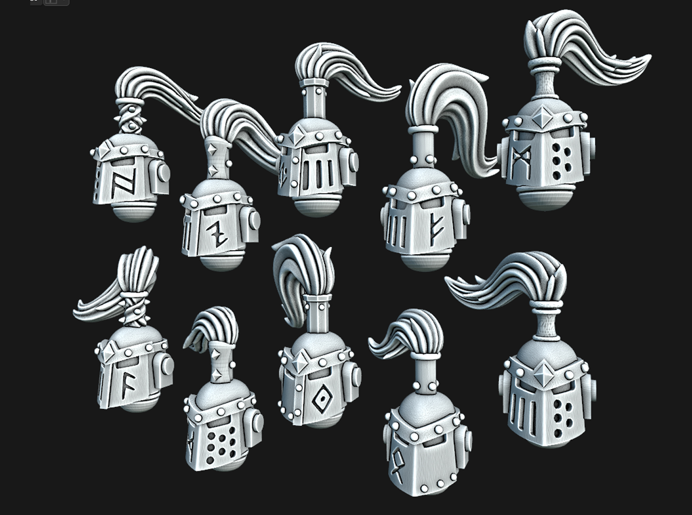 🛰 Gen3 Runic Helmets・ STL File for 3D printing・Cults