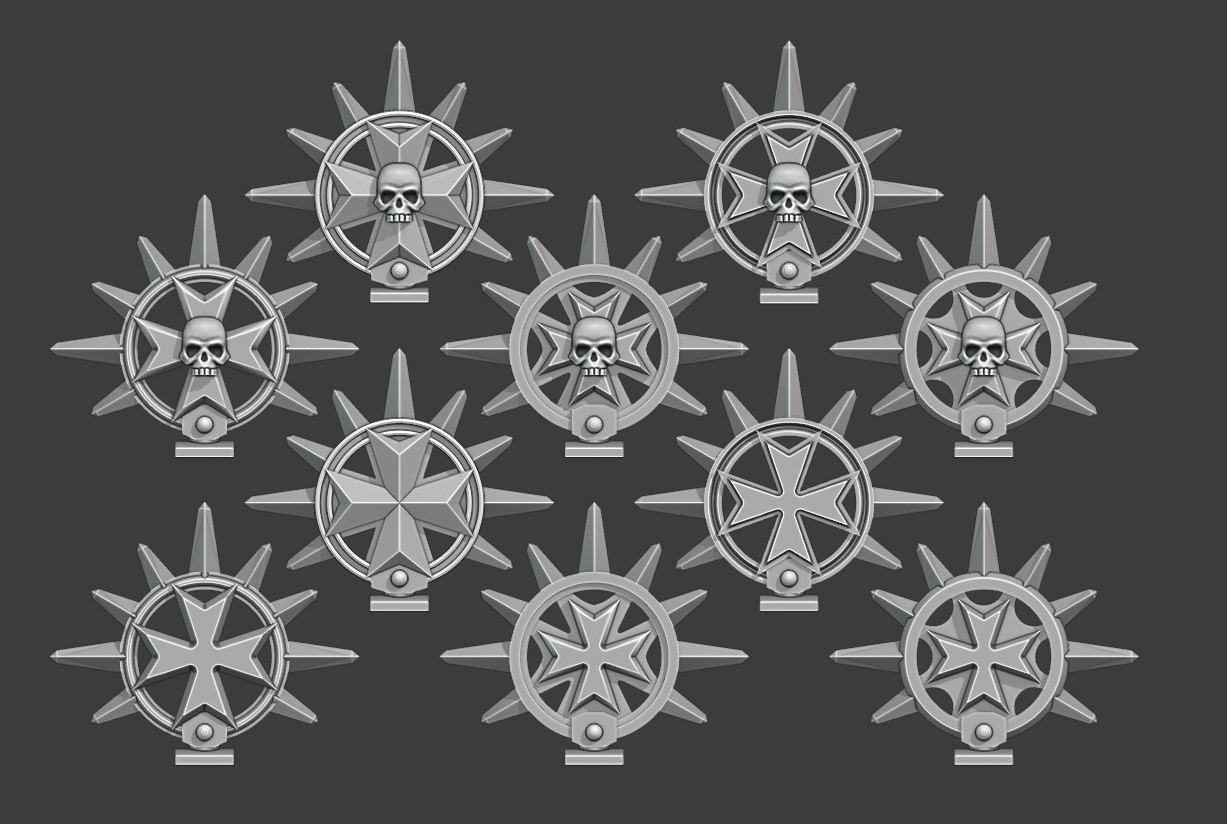 Malteese Cross Spiked Halos・ 3D File for ・Cults