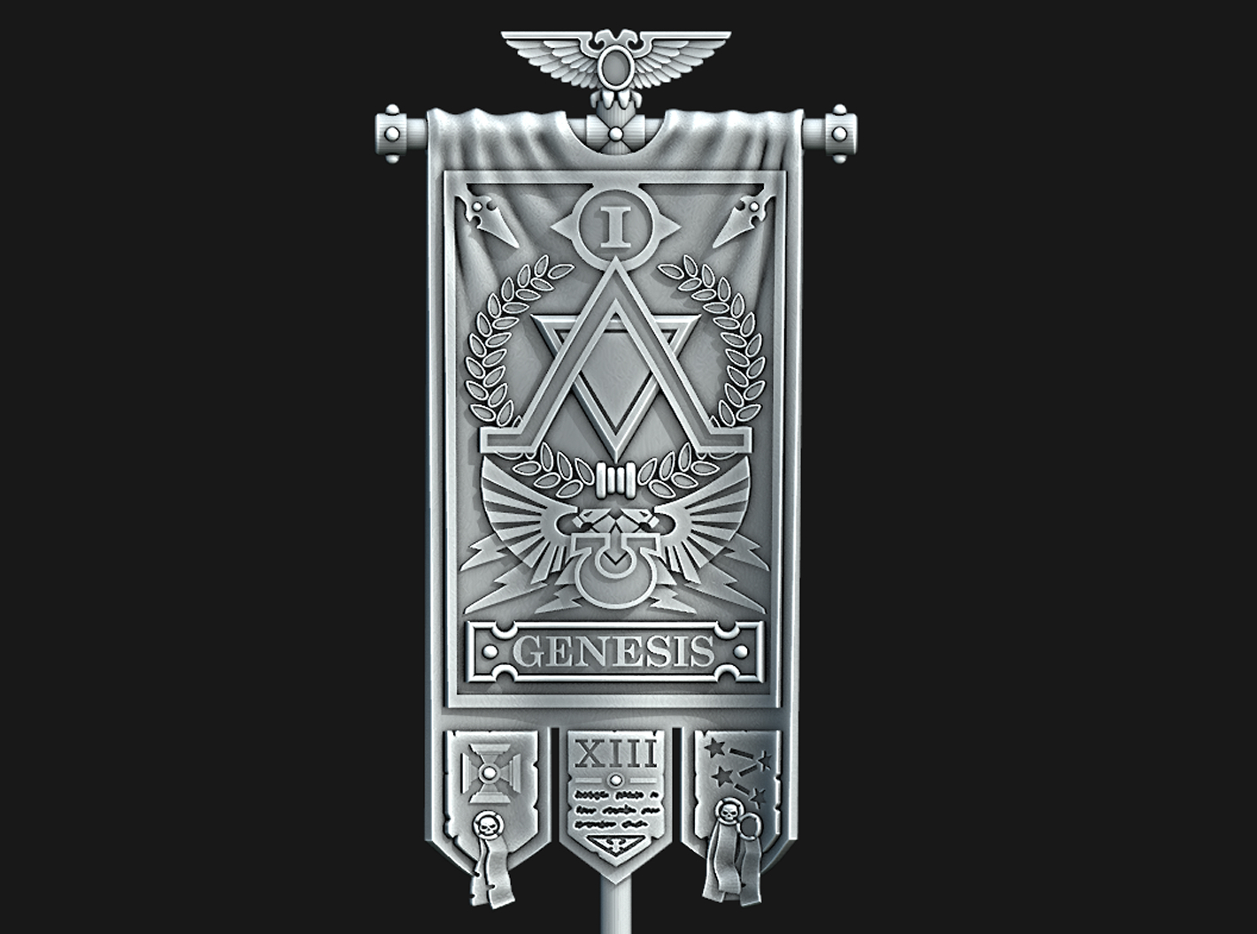 Fichier 3D Bannière du chapitre de la Genèse 🎲・Design à télécharger et ...