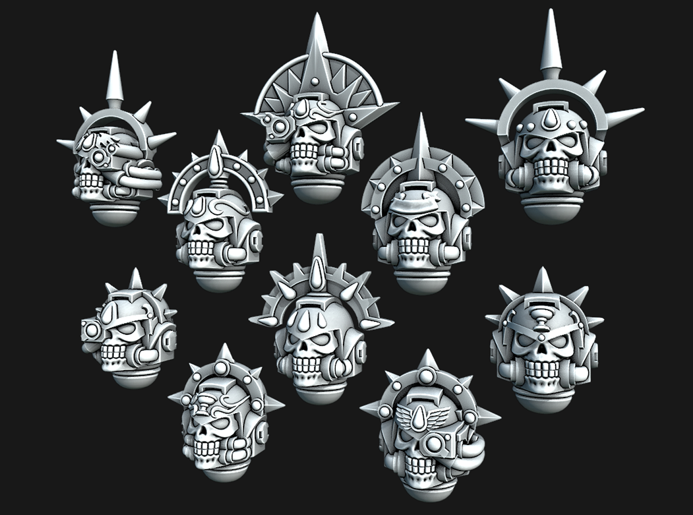 💀 BA Skull Helmets・ 3D File for ・Cults