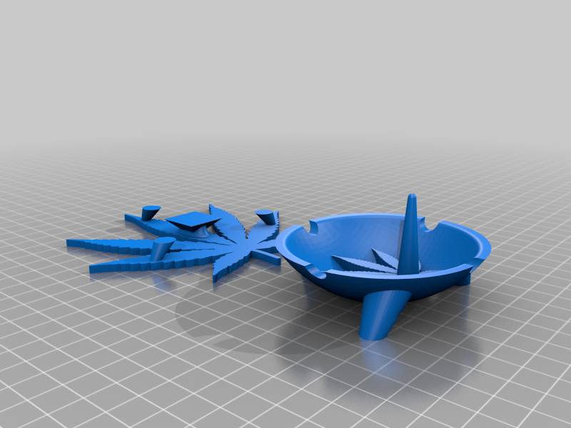 👽 420 Leaf Debowler/Ash Tray・Free 3D File for ・Cults