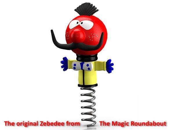 🪄 Zebedee - From The Magic Roundabout (Wobbles on the spring and arms ...