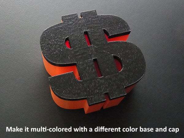 💰 '$' Money Box・Free STL File for ・Cults