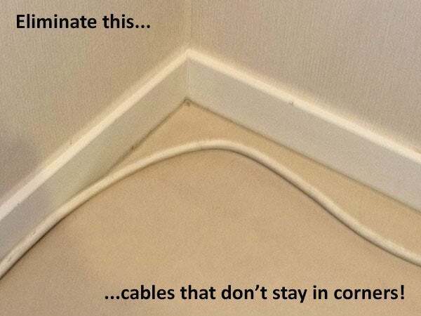 🔌 Cable Corners... keep cables in corners!・Free STL File for ・Cults