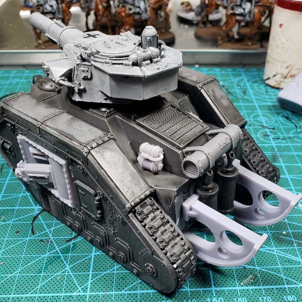 ⚔ Leman Russ Alpha Trench Rail for GW version・Free STL File for ・Cults