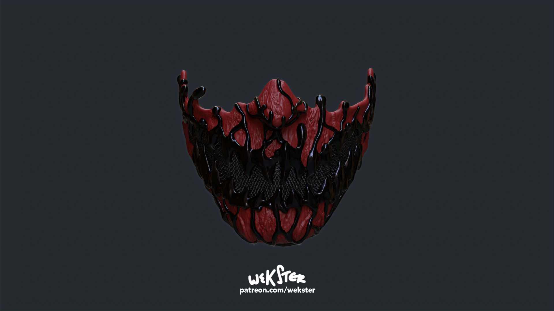 🎃 Symbiote mask・ STL File for ・Cults