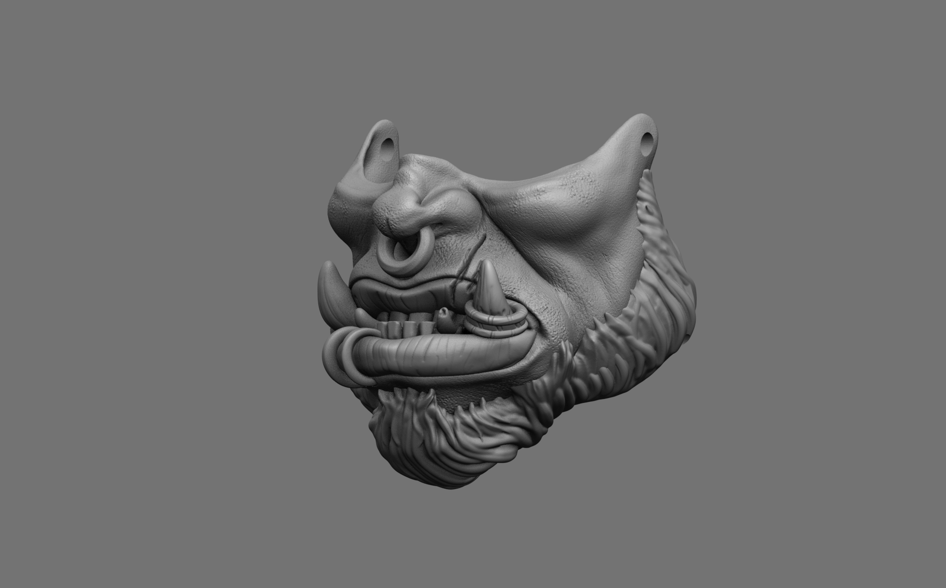 STL file Orc mask - single and multimaterial 🎃 ・3D print design to ...