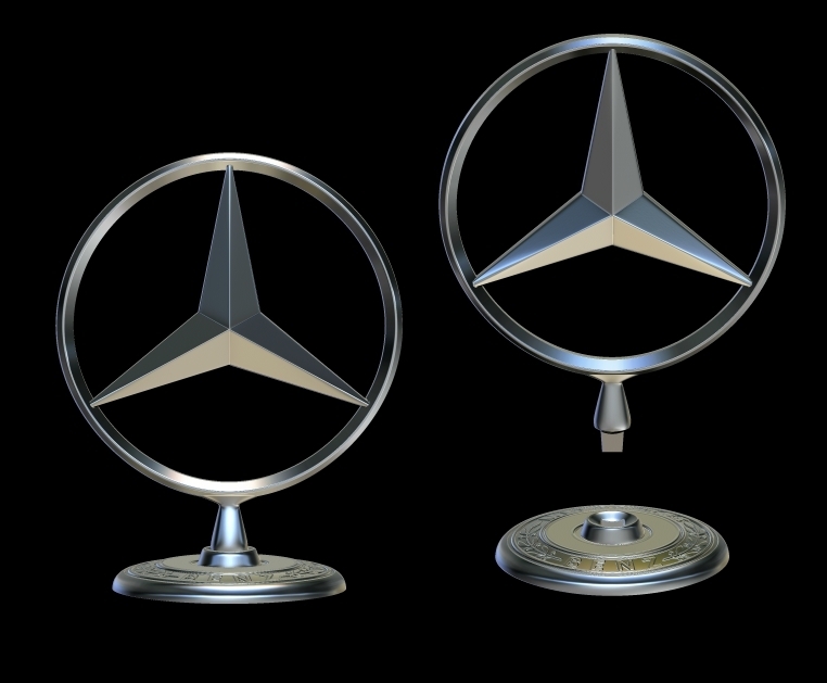 STL file Mercedes Benz Logo, Set From 1902 to 2021, and keychain ...