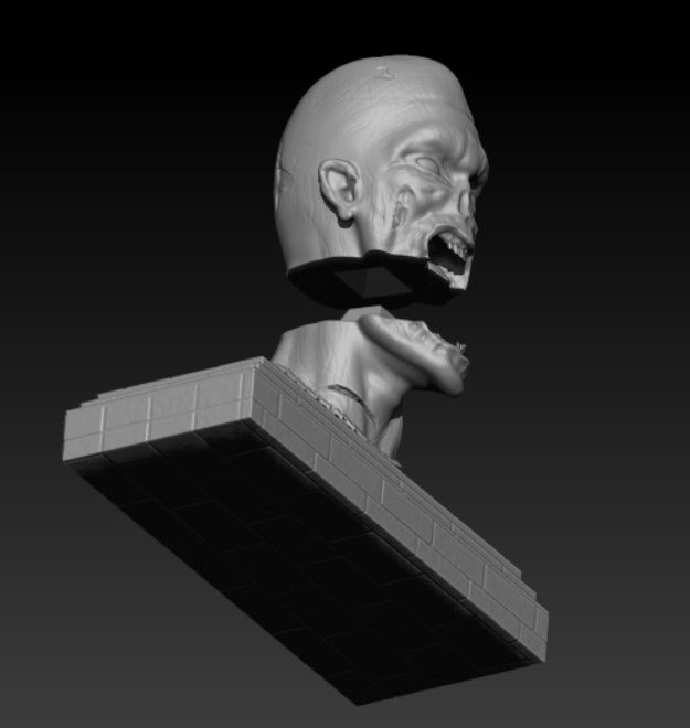 🧟 Zombie Bust Printing Gaming Miniature | Assembly・Free STL File for ・Cults