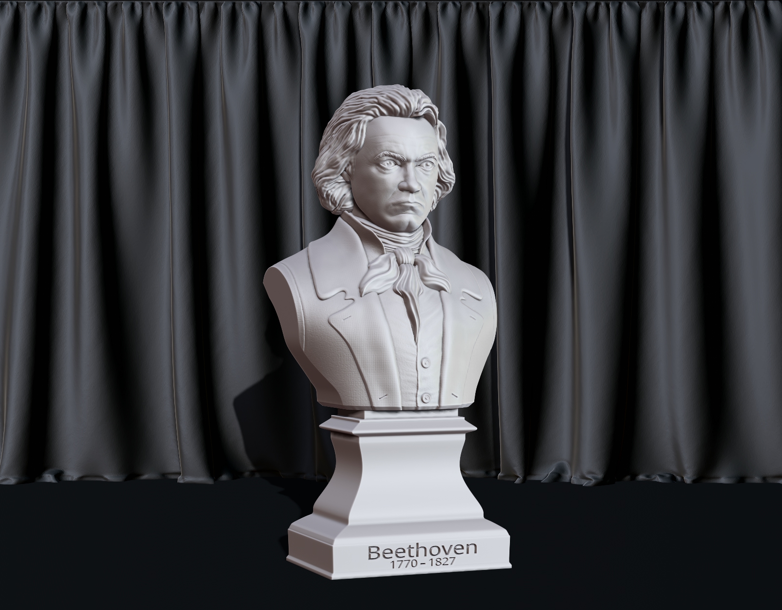 🚐 Ludwig van Beethoven Bust Model Printing Miniature Assembly File STL ...
