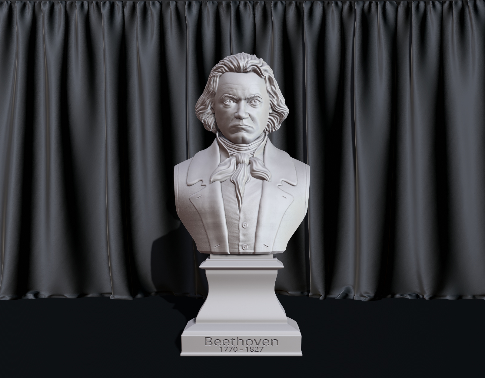 🚐 Ludwig van Beethoven Bust Model Printing Miniature Assembly File STL ...
