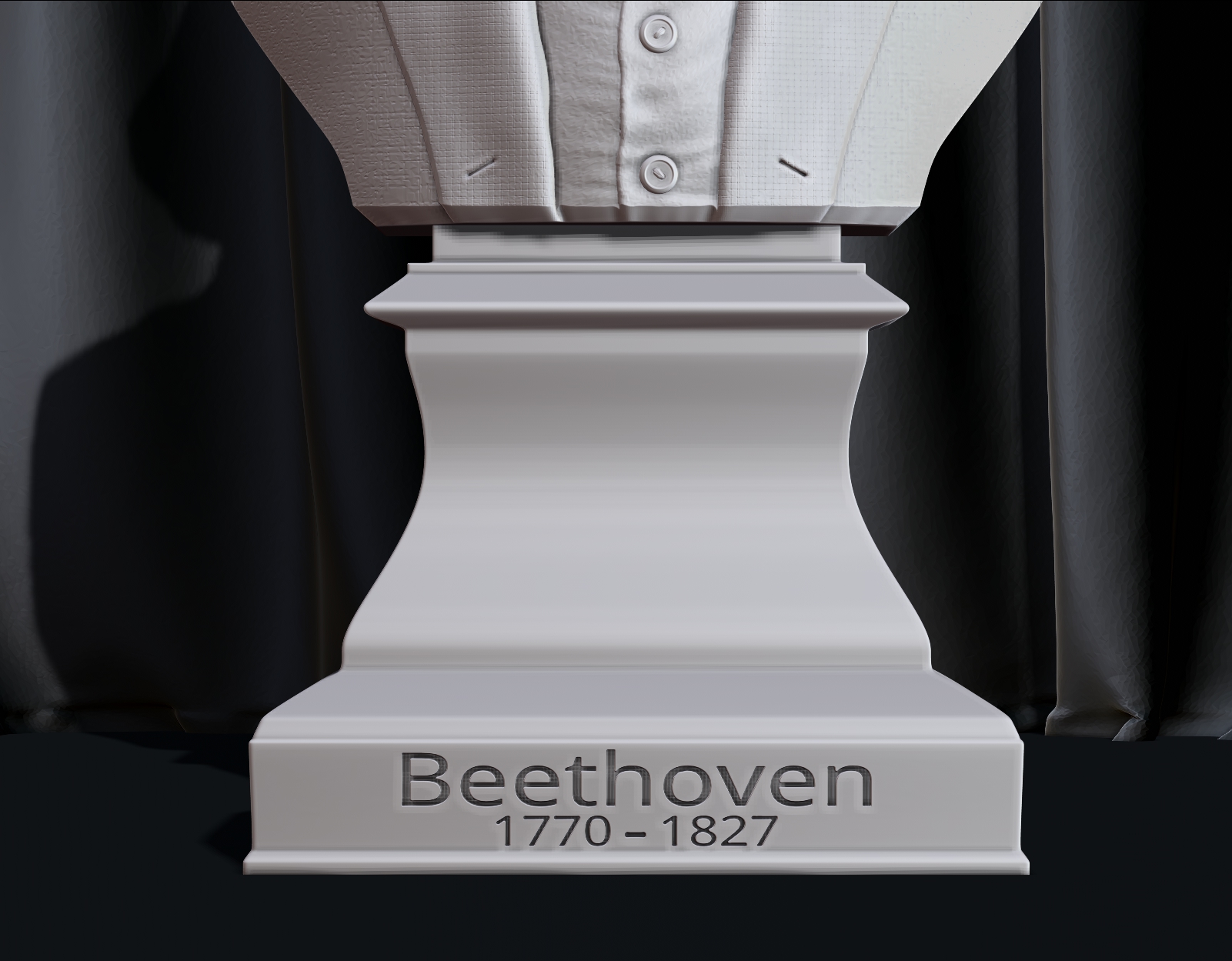 🚐 Ludwig van Beethoven Bust Model Printing Miniature Assembly File STL ...