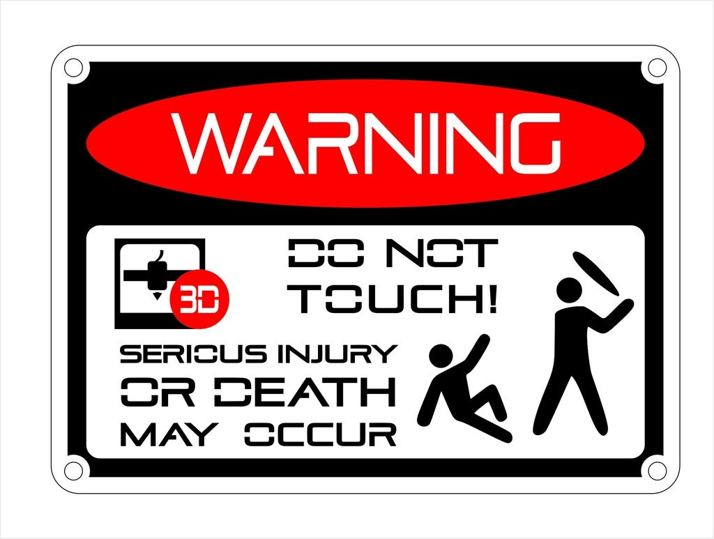 Free STL file "DO NOT TOUCH" warning sign multi-color version for ...