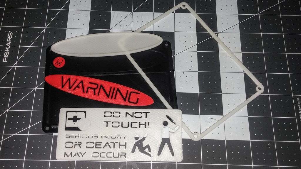 Free STL file "DO NOT TOUCH" warning sign multi-color version for ...