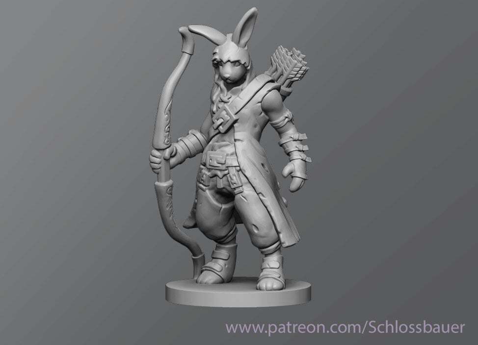 Free STL file Rabbit Archer 🐇 ・3D printable model to download・Cults