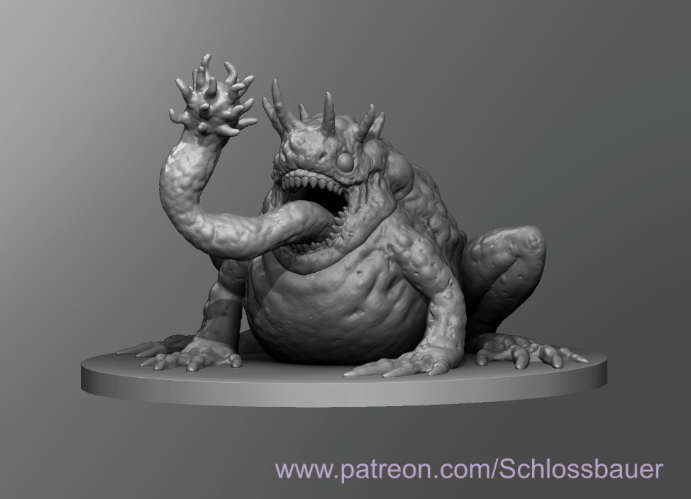 🐸 Monstrous Frog・Free 3D File for ・Cults