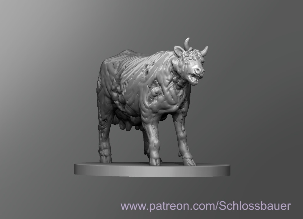 🧟 Zombie Cow・Free STL File for ・Cults