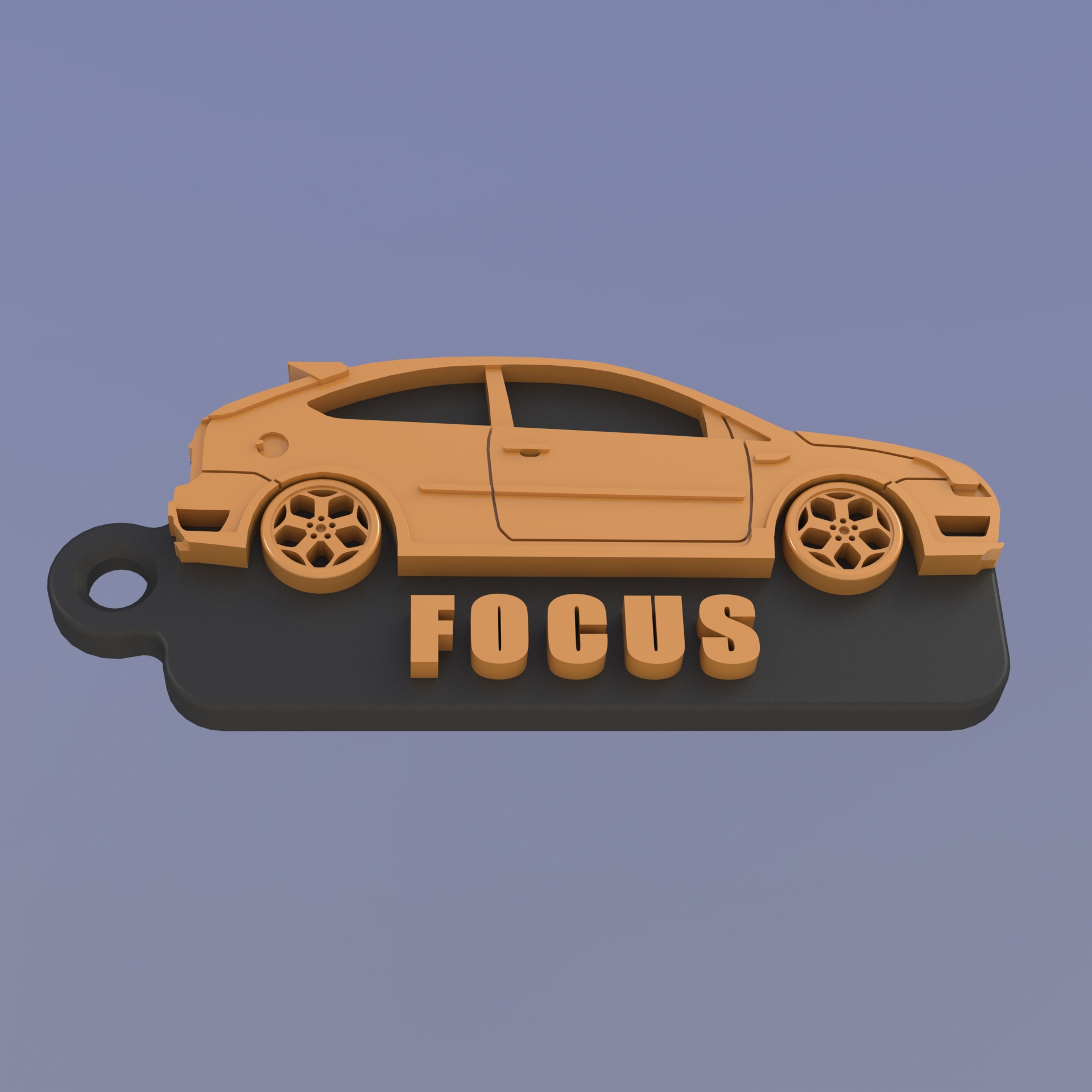 STL file Ford Focus MK2 key ring 🚙・3D printing design to download・Cults