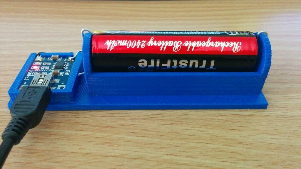 Free 3D file TP4056 18650 (with protection circuit) Charger 🔌 ・Template ...