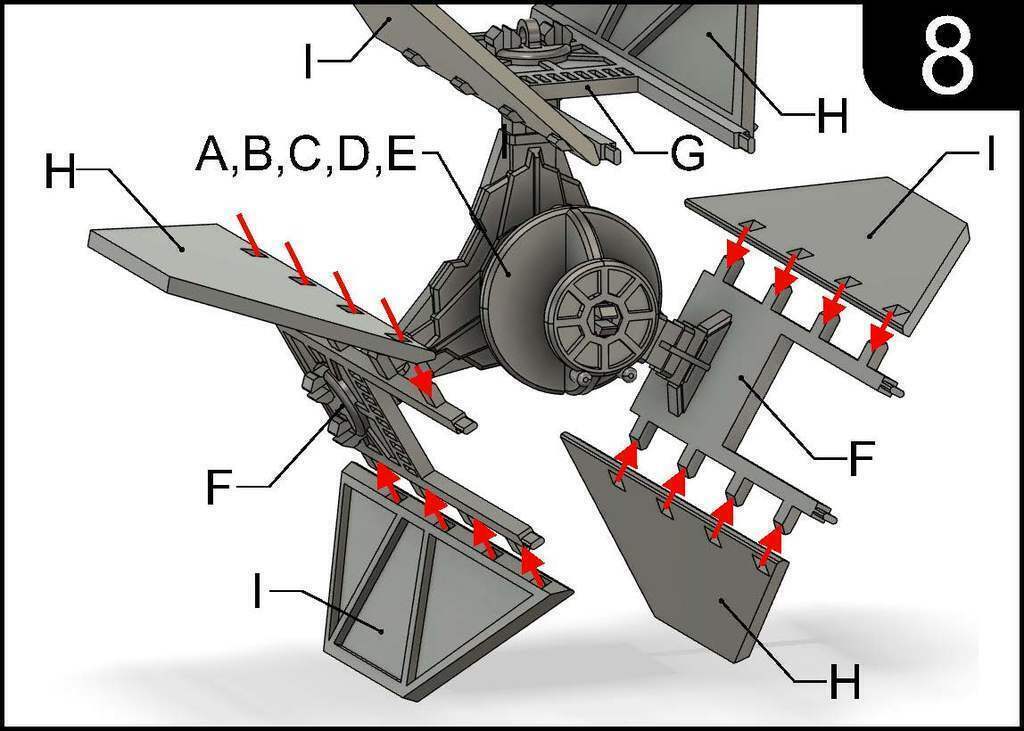 👔 Tie Fighter Defender Kit Card・Free STL File for ・Cults