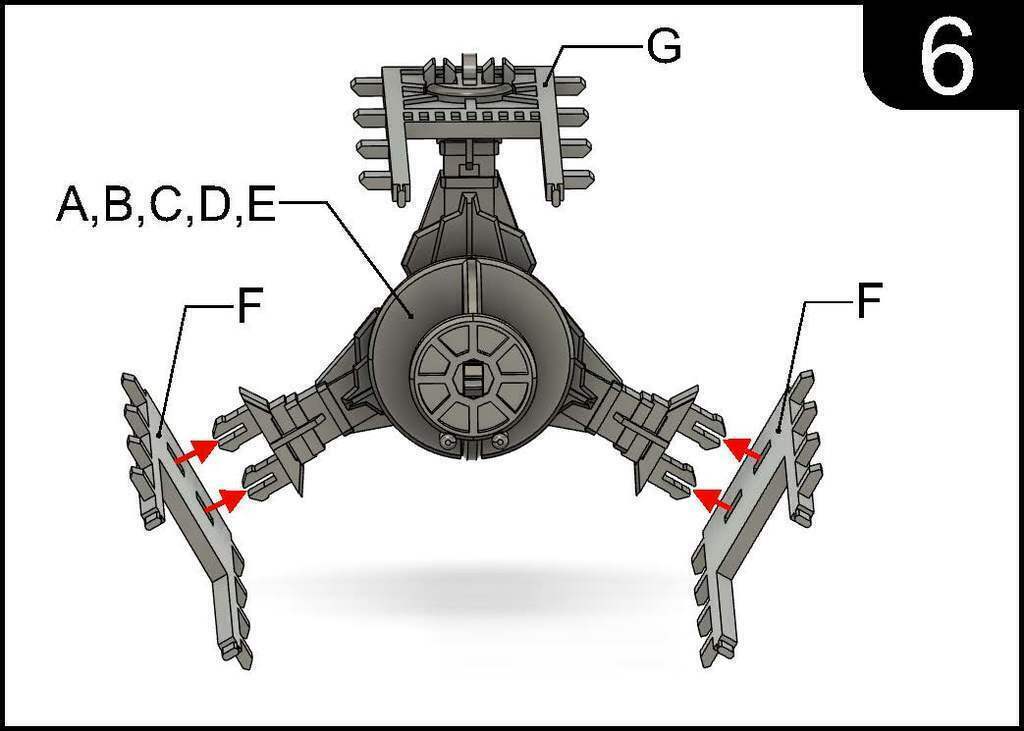 👔 Tie Fighter Defender Kit Card・Free STL File for ・Cults