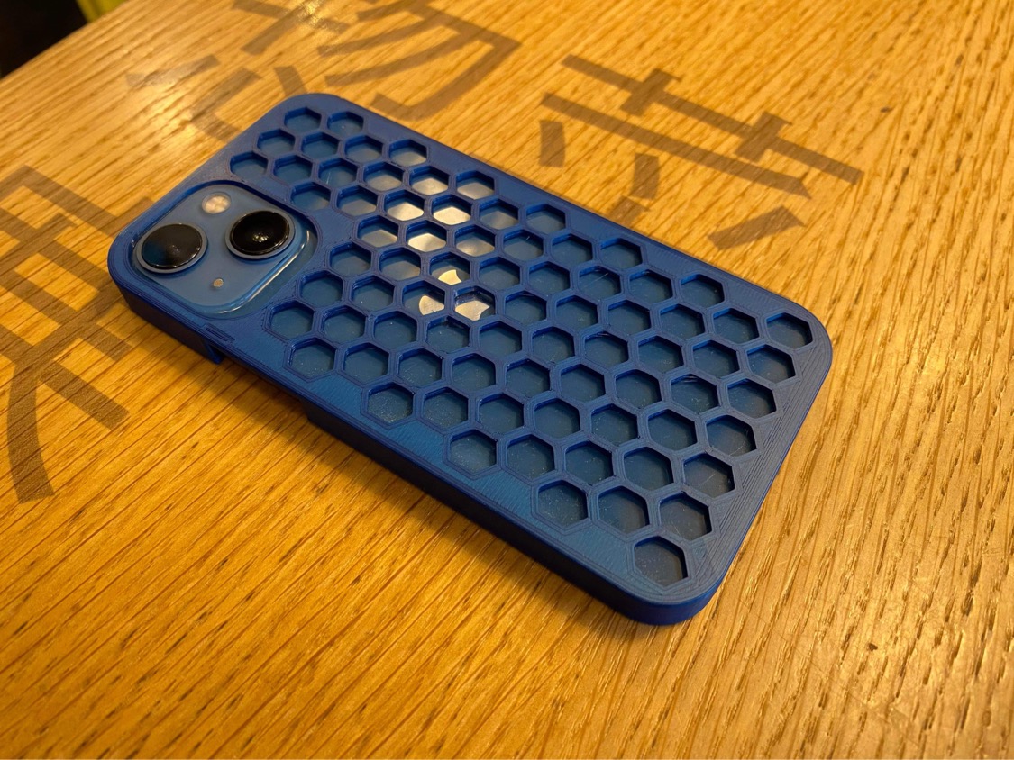 3D printed Iphone 13 mini case with a hexagonal tile pattern • made ...