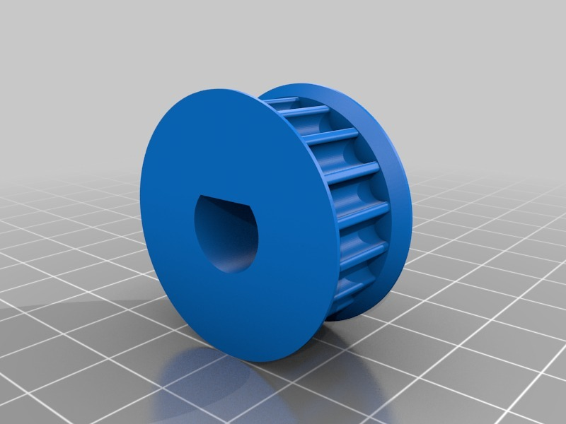 Free 3D file HTD 5M 18 Tooth 9mm pulley with D-lock 🦷 ・3D printing ...