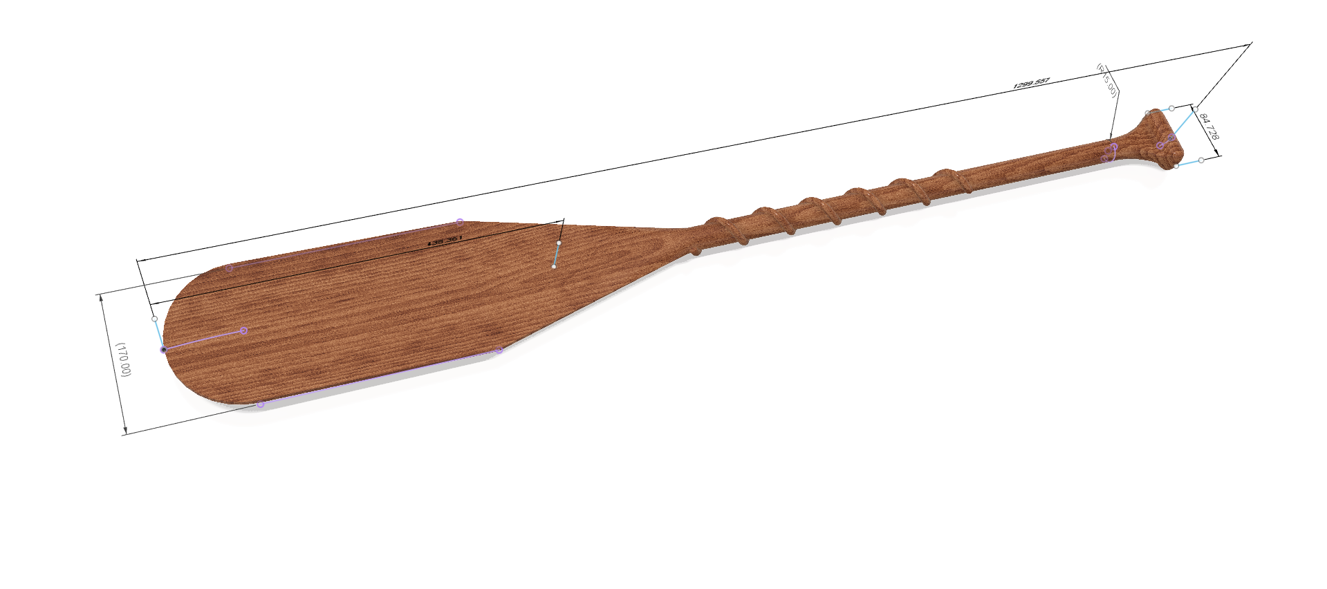 🚣 A real paddle oar rowing boat kayak canoe piragua 3d print cnc・ STL ...